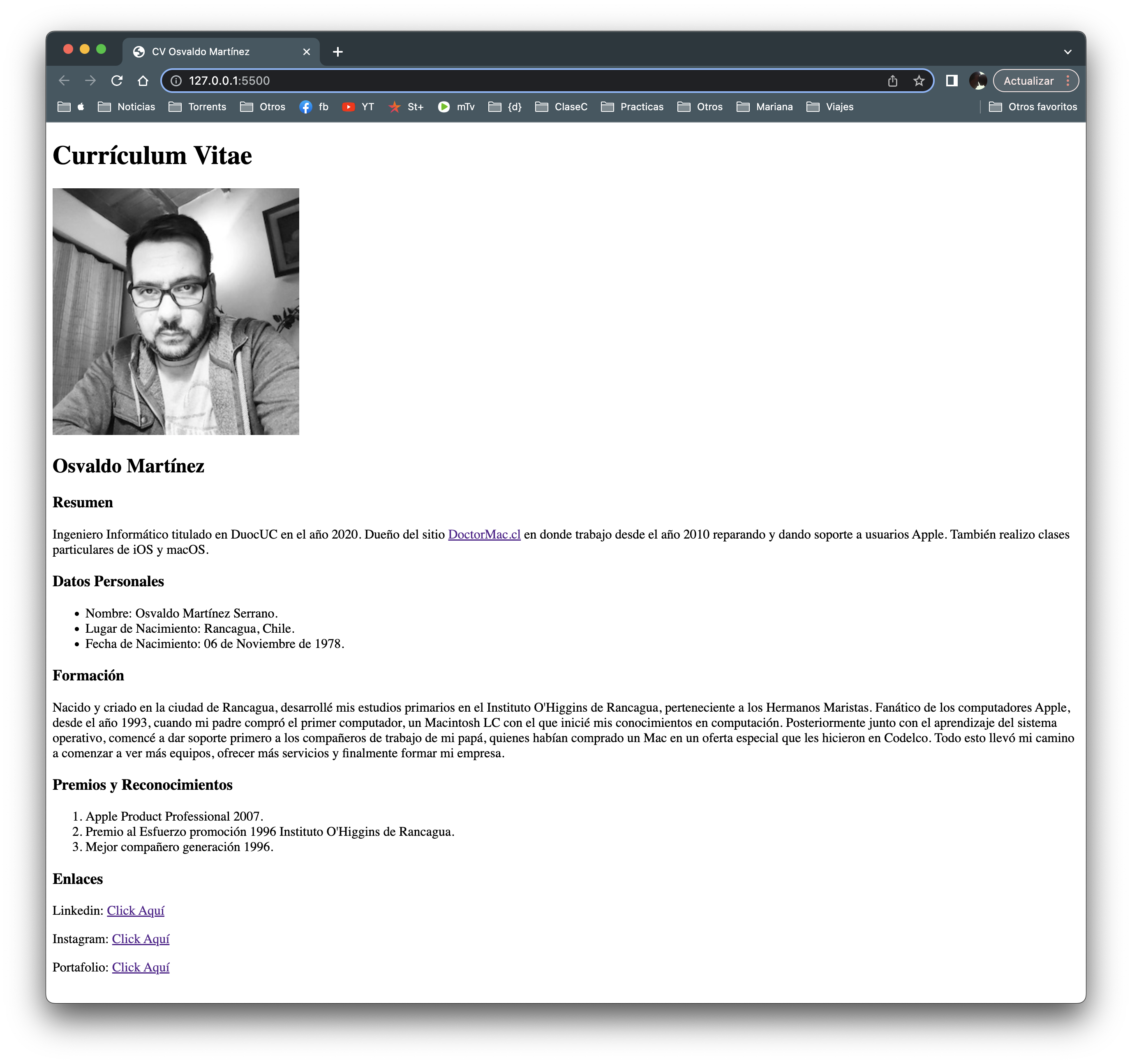 Portafolio Osvaldo Martínez